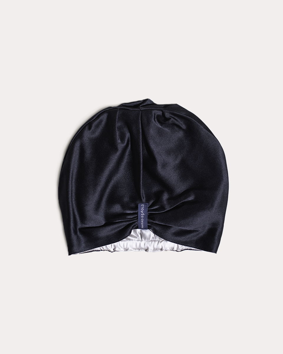 Monochrome Turban - Paradisefold 100% Silk Hair Wrap Hair Accessory ...